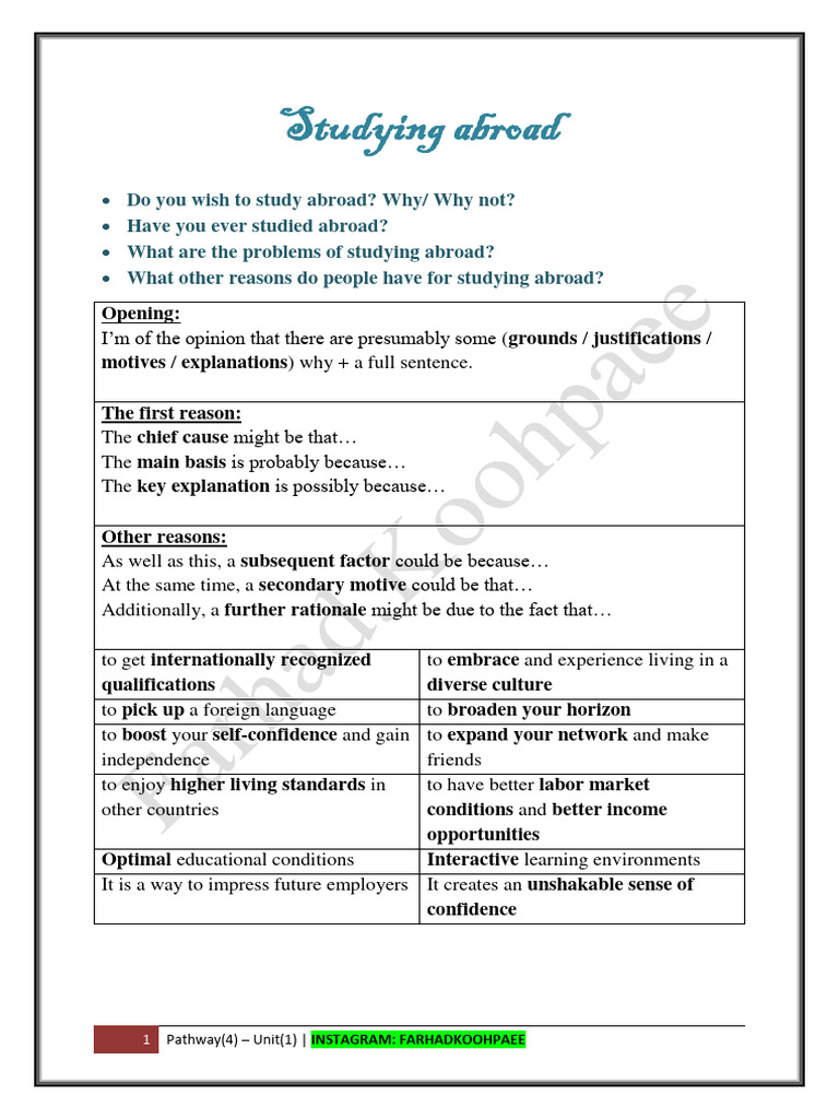 Speaking - Unit 1 | PDF | International Student