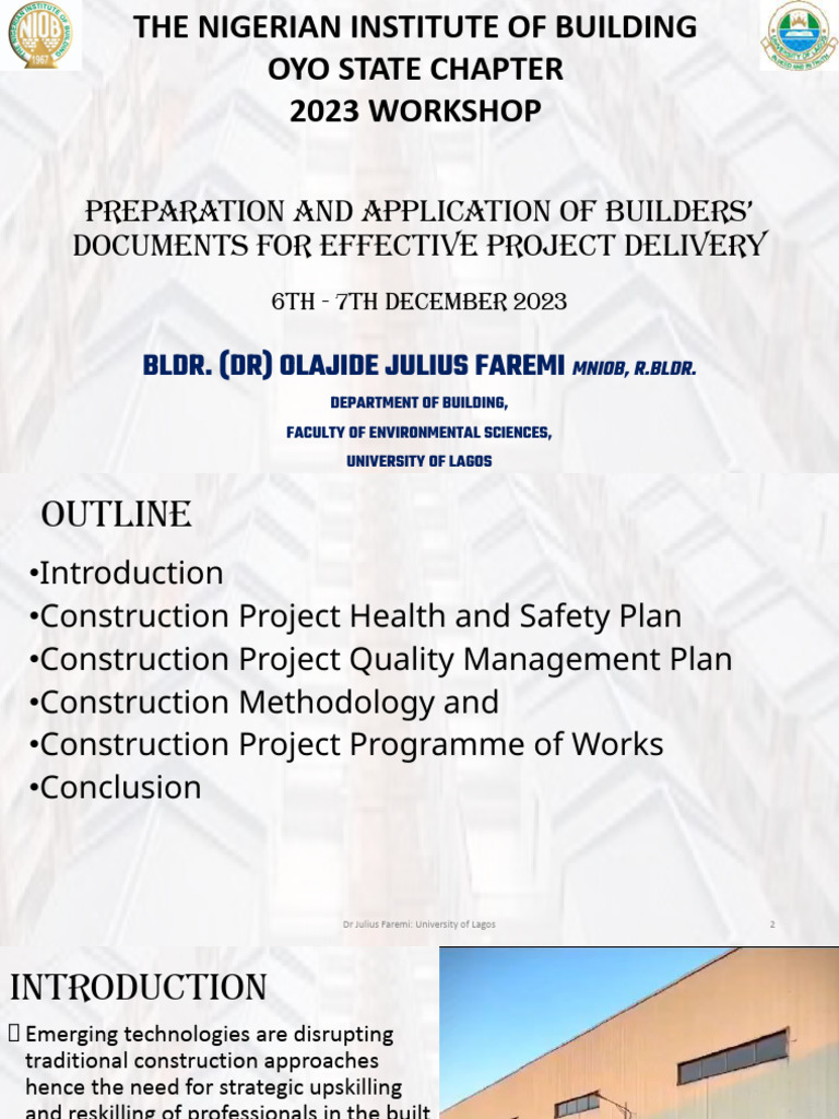 Preparation of Builders Documents | PDF
