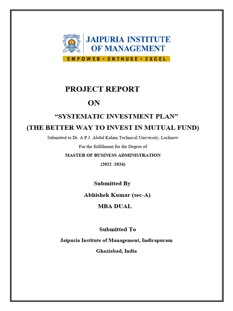 SIP Report | PDF