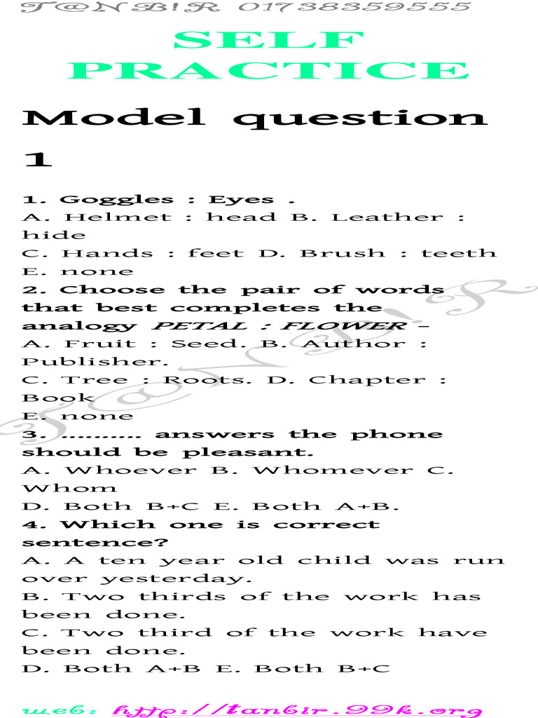 For Self Practice | PDF