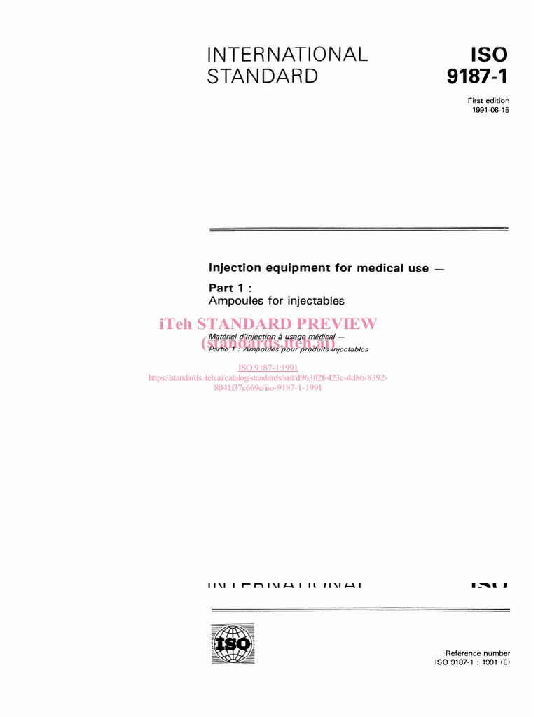 Iso 9187 1 1991 | PDF | International Organization For Standardization