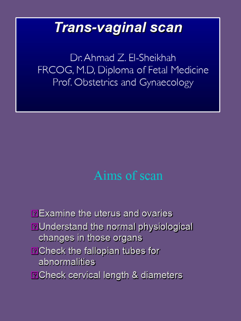Anatomy and Physiology Seen by Transvaginal Scan | PDF | Uterus ...