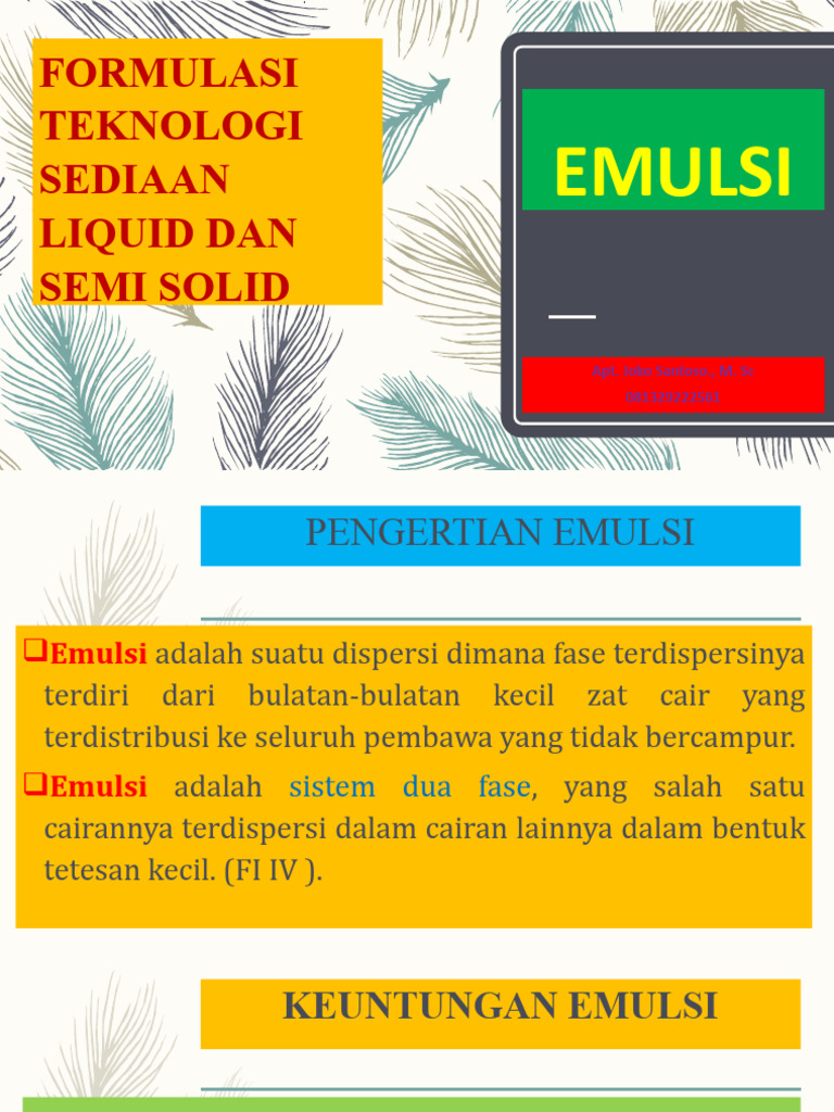 Emulsi Teori | PDF