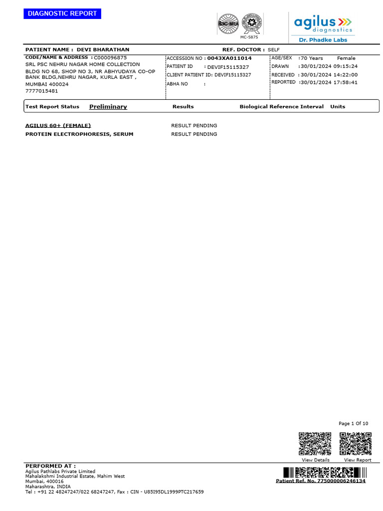 Medical Test Report | PDF | Alanine Transaminase | Hypoglycemia