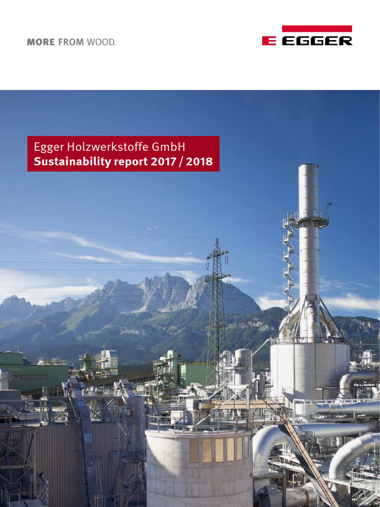 Brochure Sustainability Report 2017 2018 EGGER | PDF | Strategic Management | Sustainability