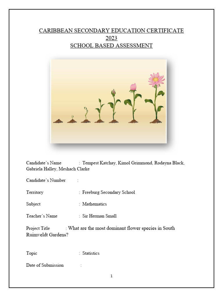 Tempest Katchay, Kimol Grimmond | PDF | Plants | Statistics