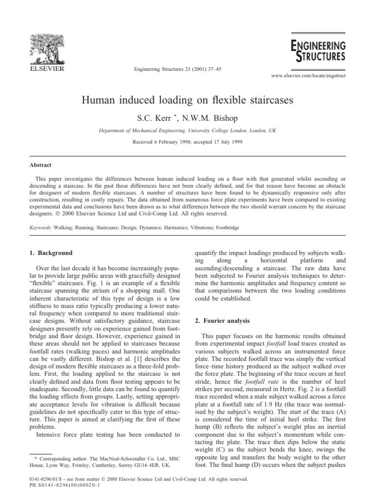 Human Induced Loading On Flexible Staircases - Vibration ... | PDF ...