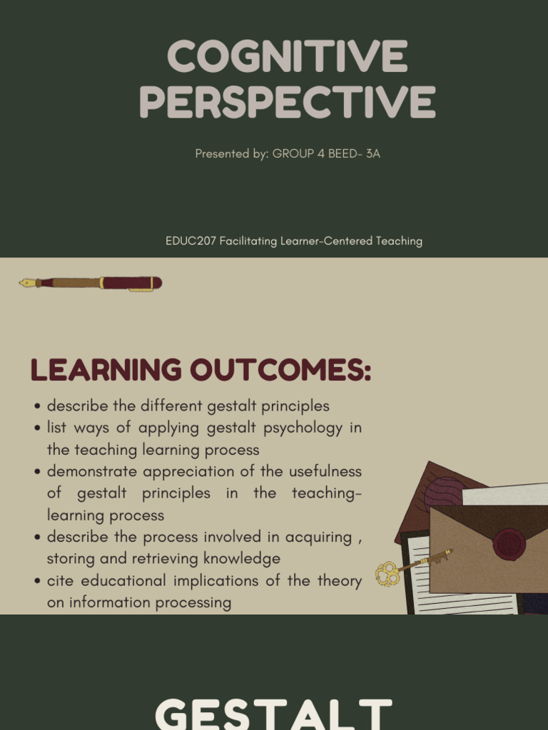 207 Topic 2 Cognitive Perspective | PDF | Memory | Perception