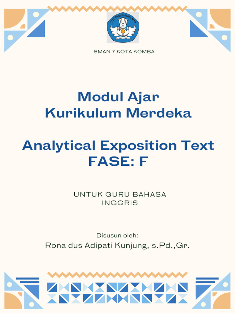 Biru Geometris Modul Ajar Kurikulum Merdeka Dokumen A4 (1) | PDF