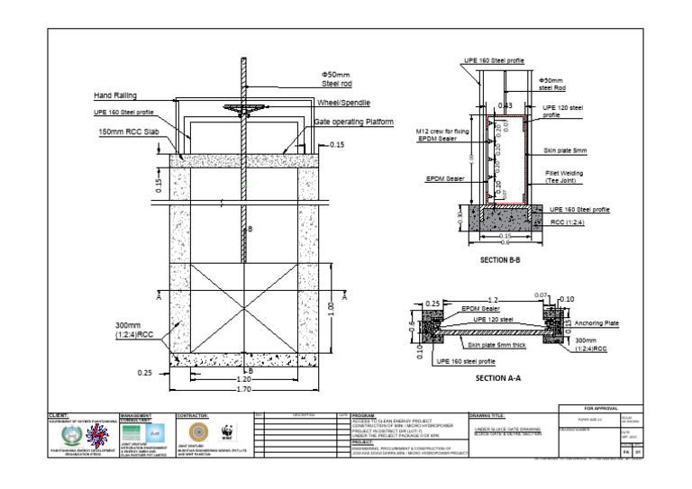Under Sluice Gate Kishoor | PDF | Engineering | Steel