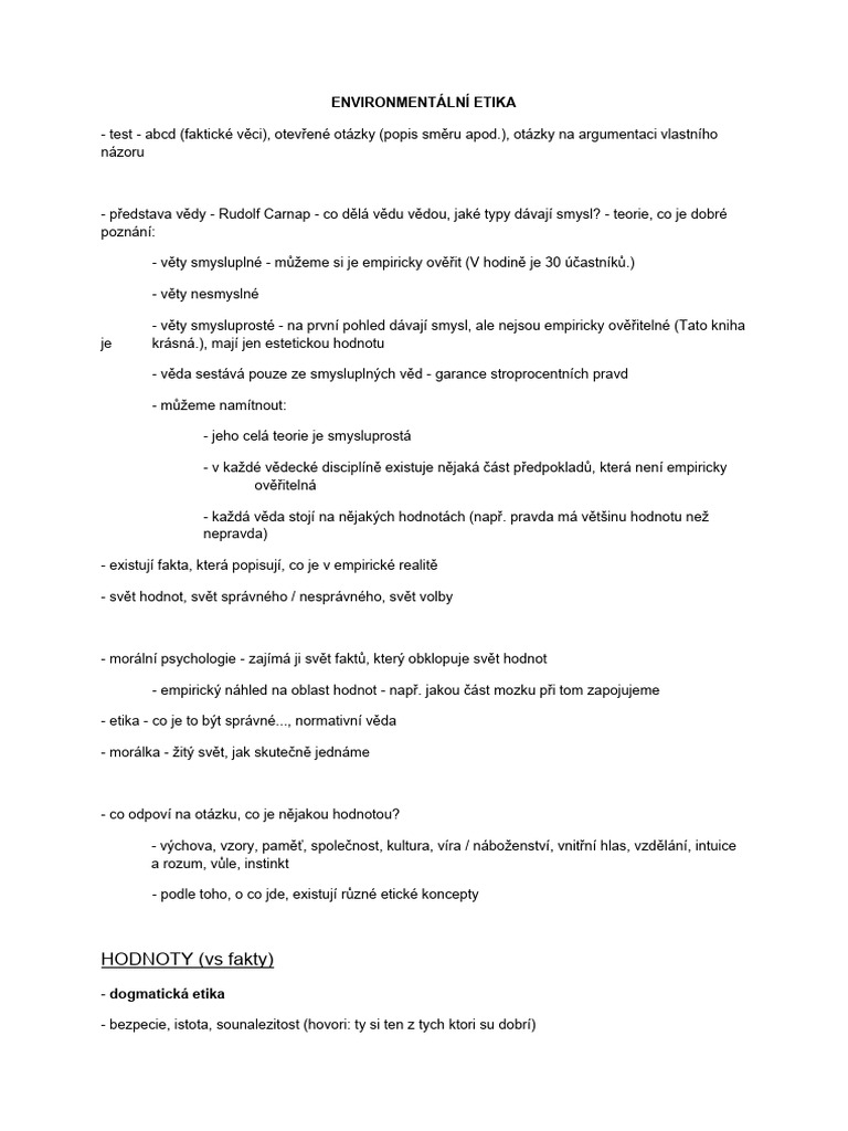 Env Etika Skripta | PDF