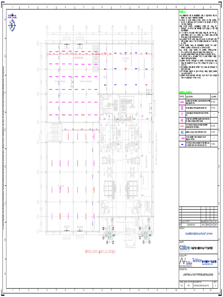 Ccsk-Ele-Dwg-022 - R0 - Boiler Building Lighting Layout | PDF