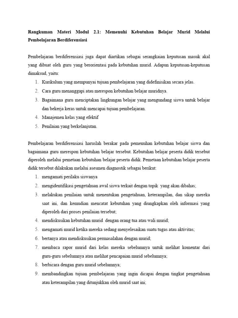 Rangkuman Modul 2.1, 2.2, Dan 2.3 | PDF