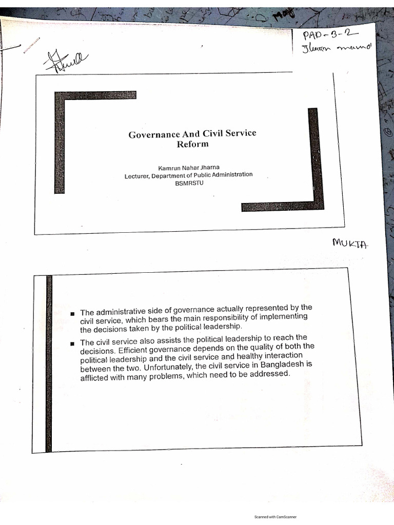 Governance and Civil Service Reform | PDF