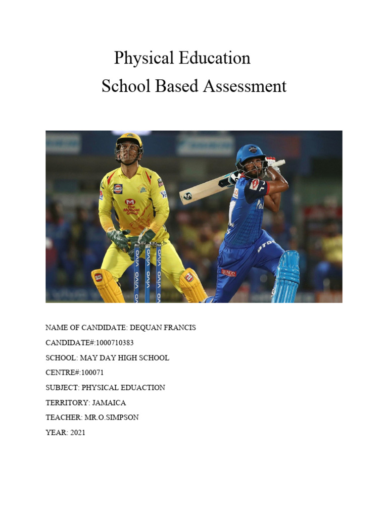 P.E Sba 4 | PDF | Bowling (Cricket) | Cricket