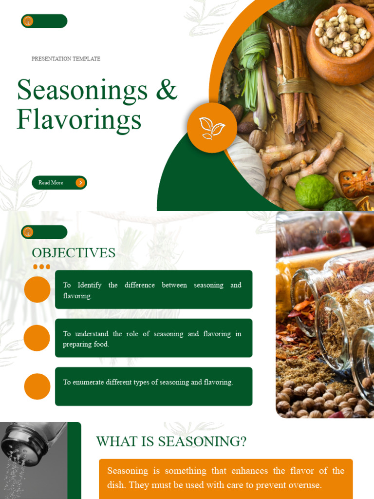 Seasoning vs. Flavoring Explained | PDF | Spice | Seasoning