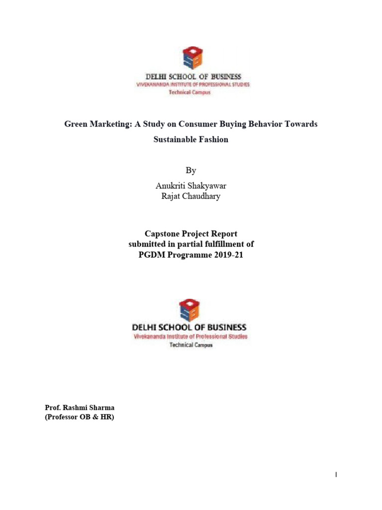 Capstone 1 | PDF | Marketing | Fashion