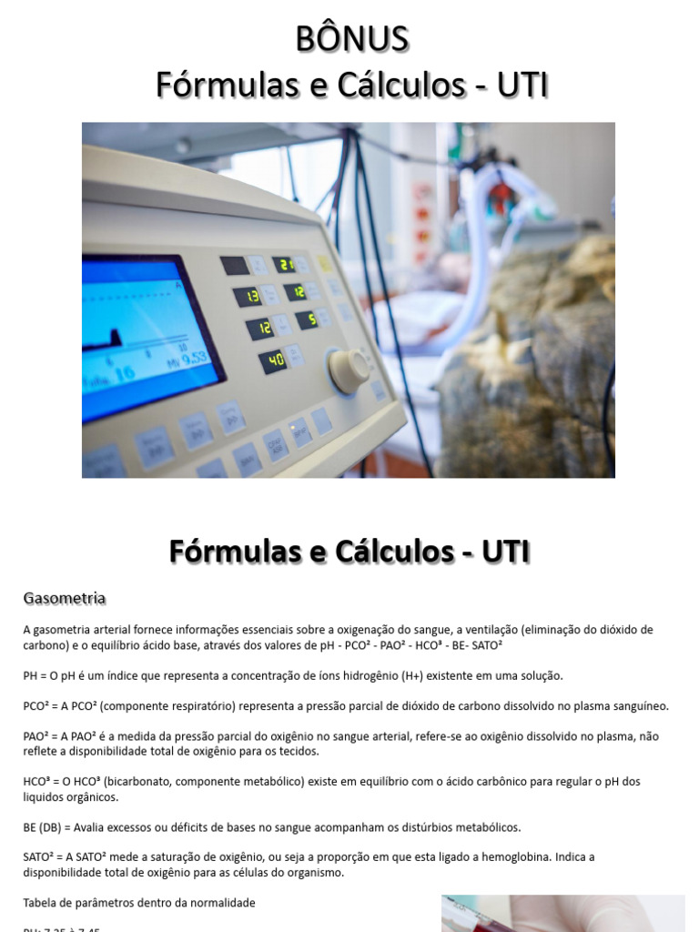 5-Fórmulas e Cálculos - UTI | PDF | Índice de massa corporal | Obesidade