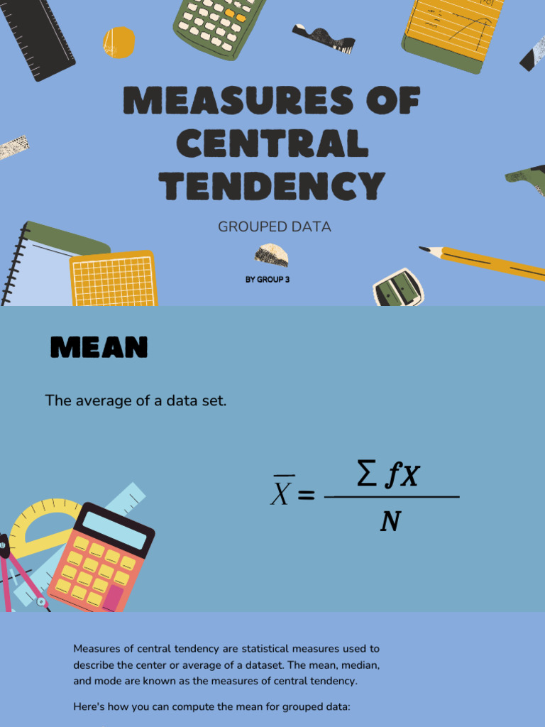 Grouped Data Measures of Central Tendency G4 | PDF