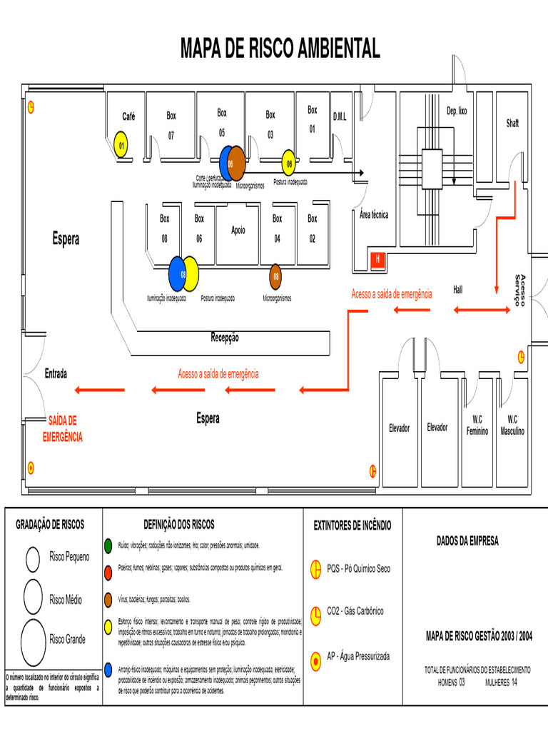 Mapa de Risco - Modelo 1 | PDF | Microrganismo | Natureza