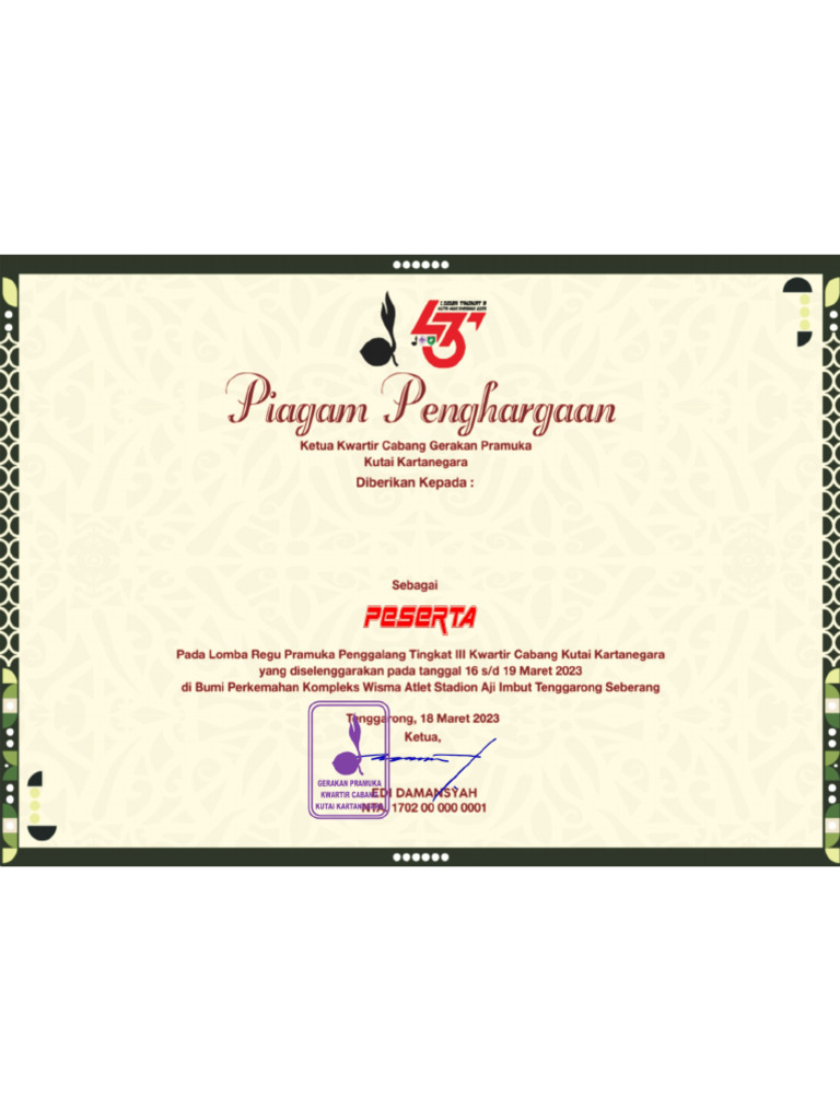 Piagam LT 3 | PDF