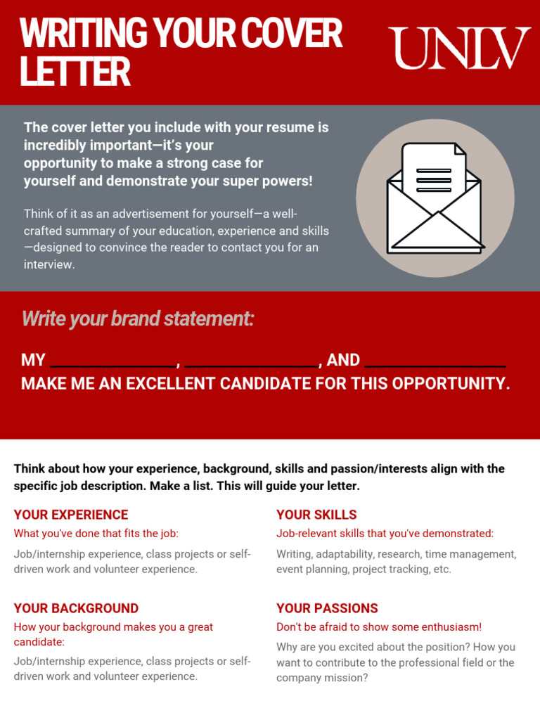 Writing Your Cover Letter | PDF | Economics | Résumé