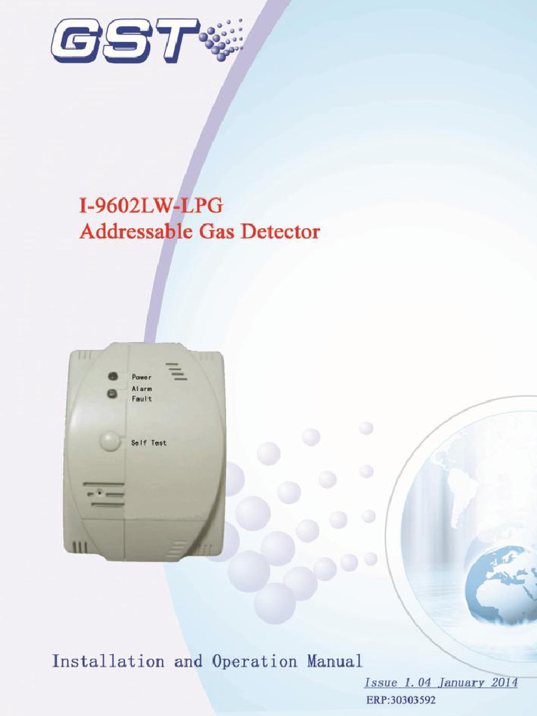 I-9602LW-LPG Addressable Gas Detector Issue1.04 | PDF | Sensor | Equipment