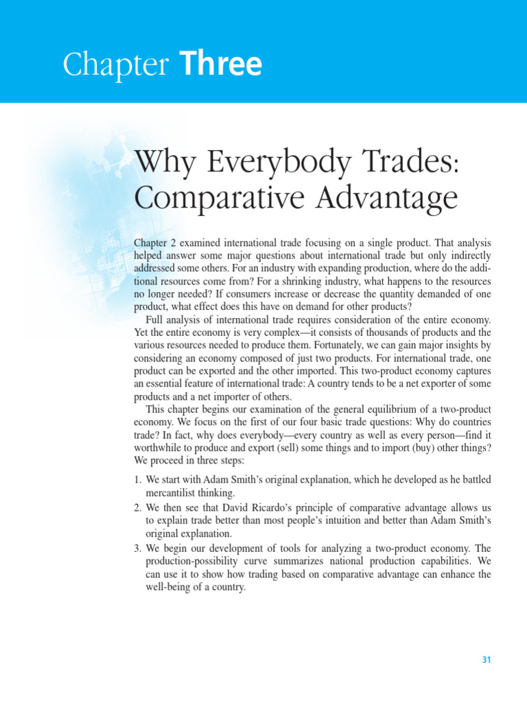Chapter 3 Comparative Trade Pugel | PDF | Mercantilism | Comparative Advantage