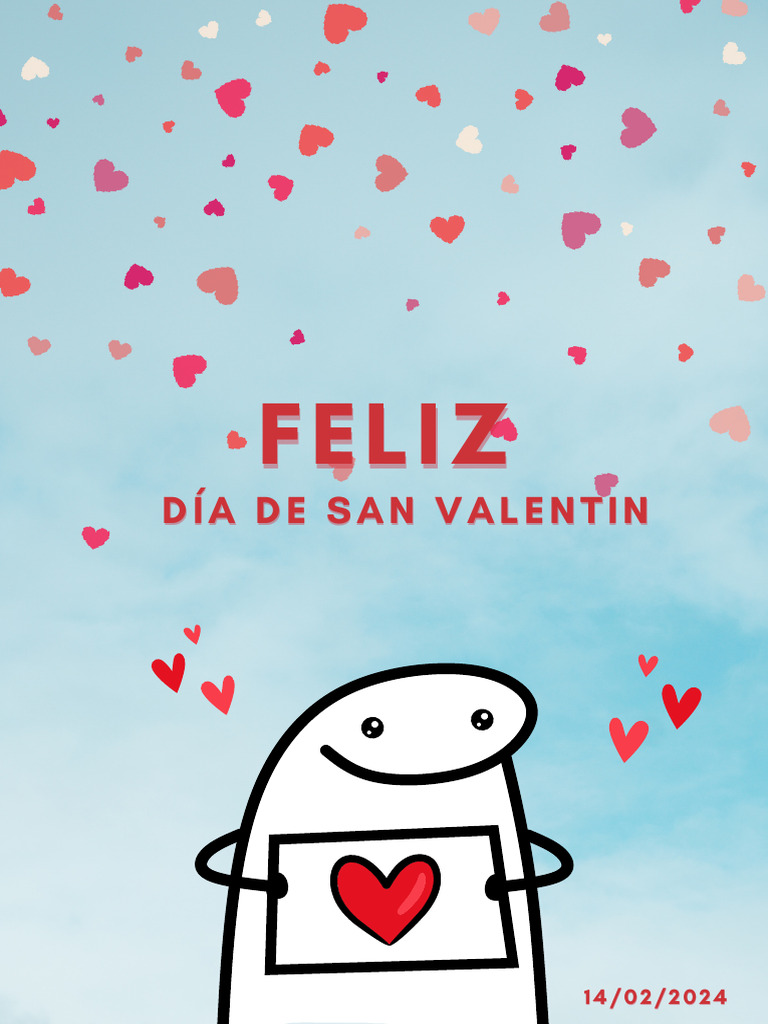 Tarjeta de San Valentin Roja Azul | PDF