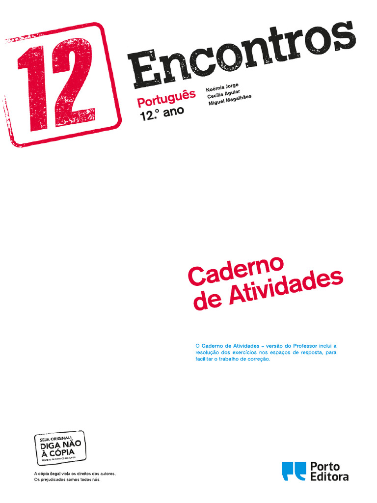 Encontros 12 Caderno de Atividades Do Professor | PDF | Português (idioma) | Assunto (gramática)