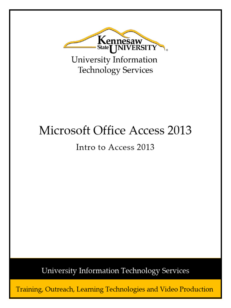 0331 Introduction To Microsoft Access 2013 | PDF