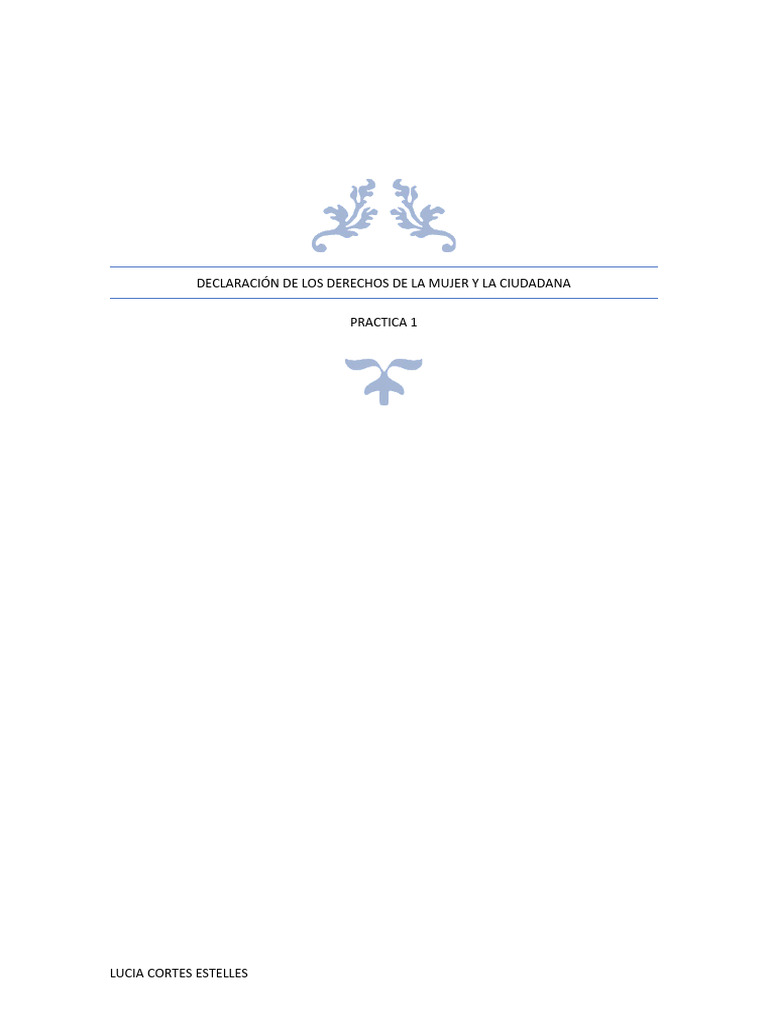 Declaración de Los Derechos de La Mujer y La Ciudadana | PDF
