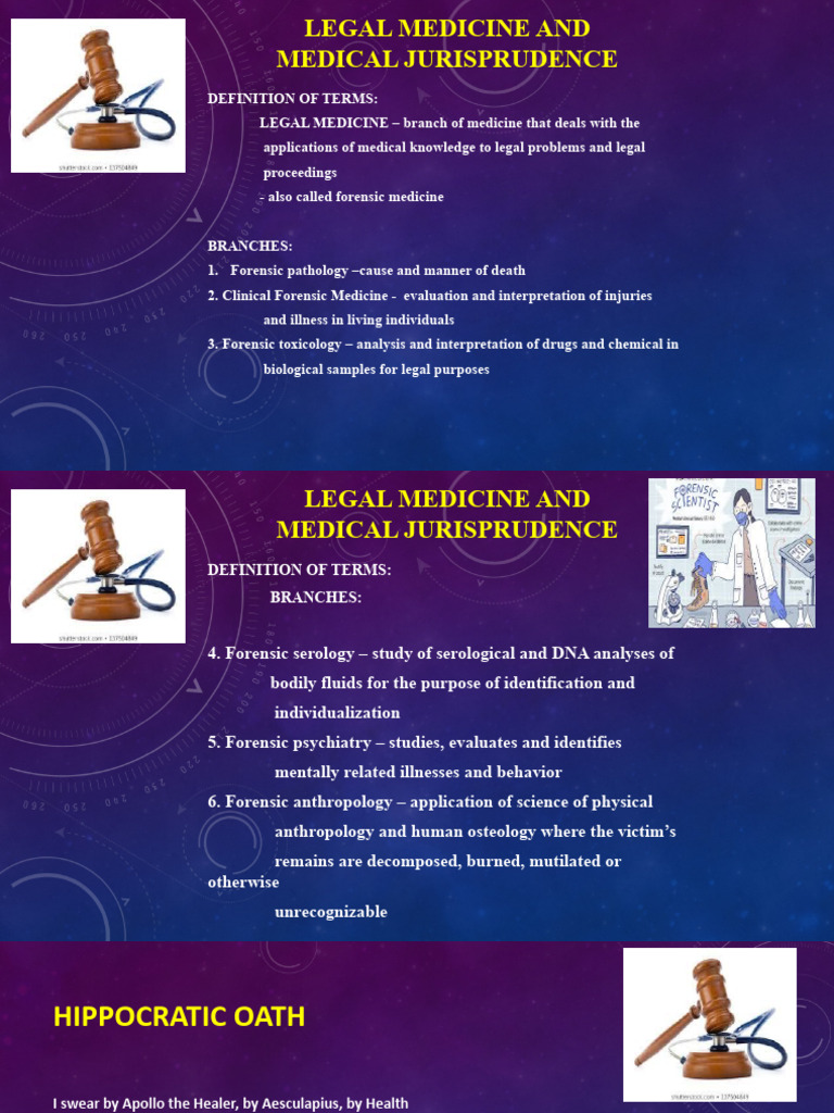 Slides, Legal Medicine, Day 1-2 | Download Free PDF | Informed Consent ...