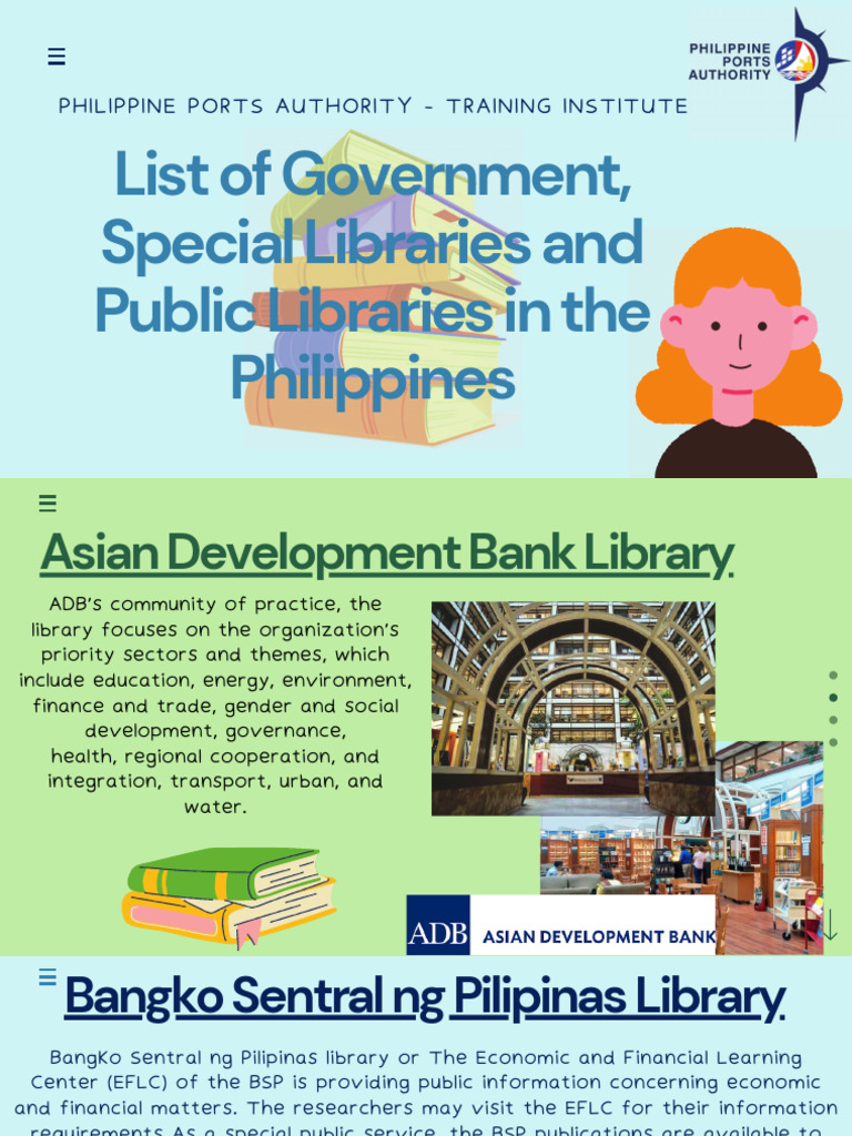 List of Government, Special Libraries and Public Libraries in The ...