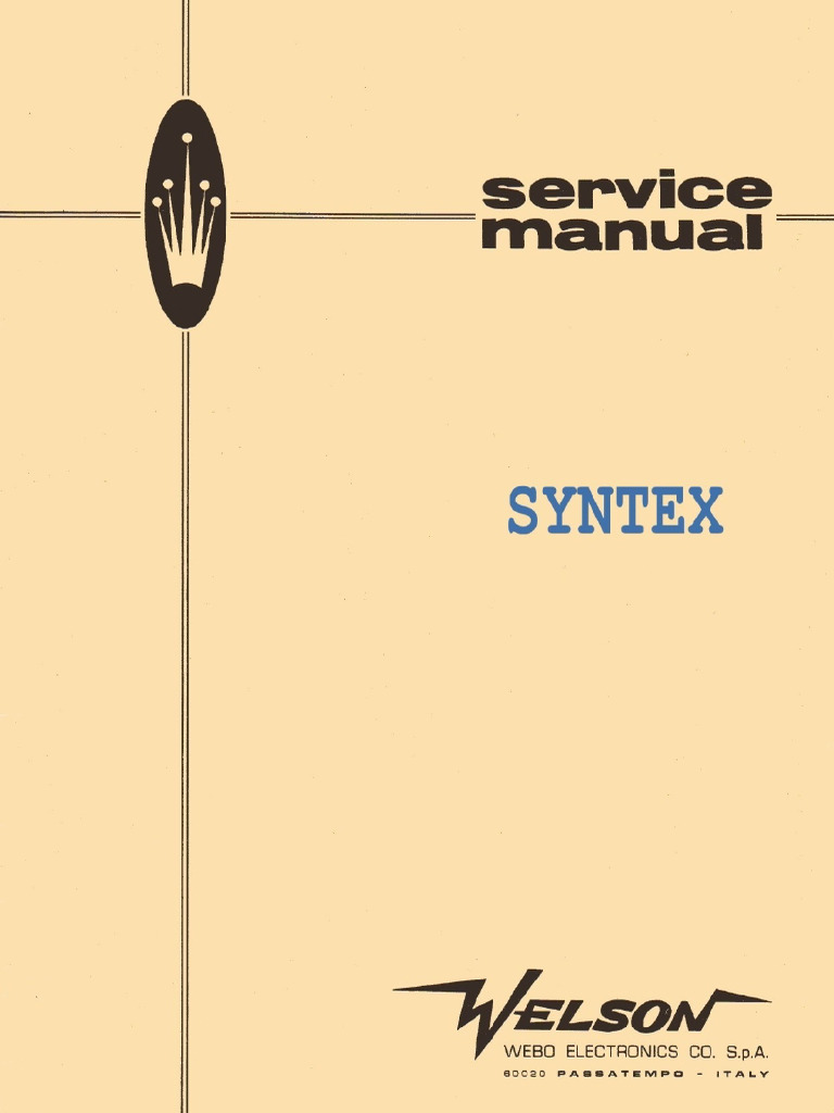 Welson Syntex Schematic | PDF