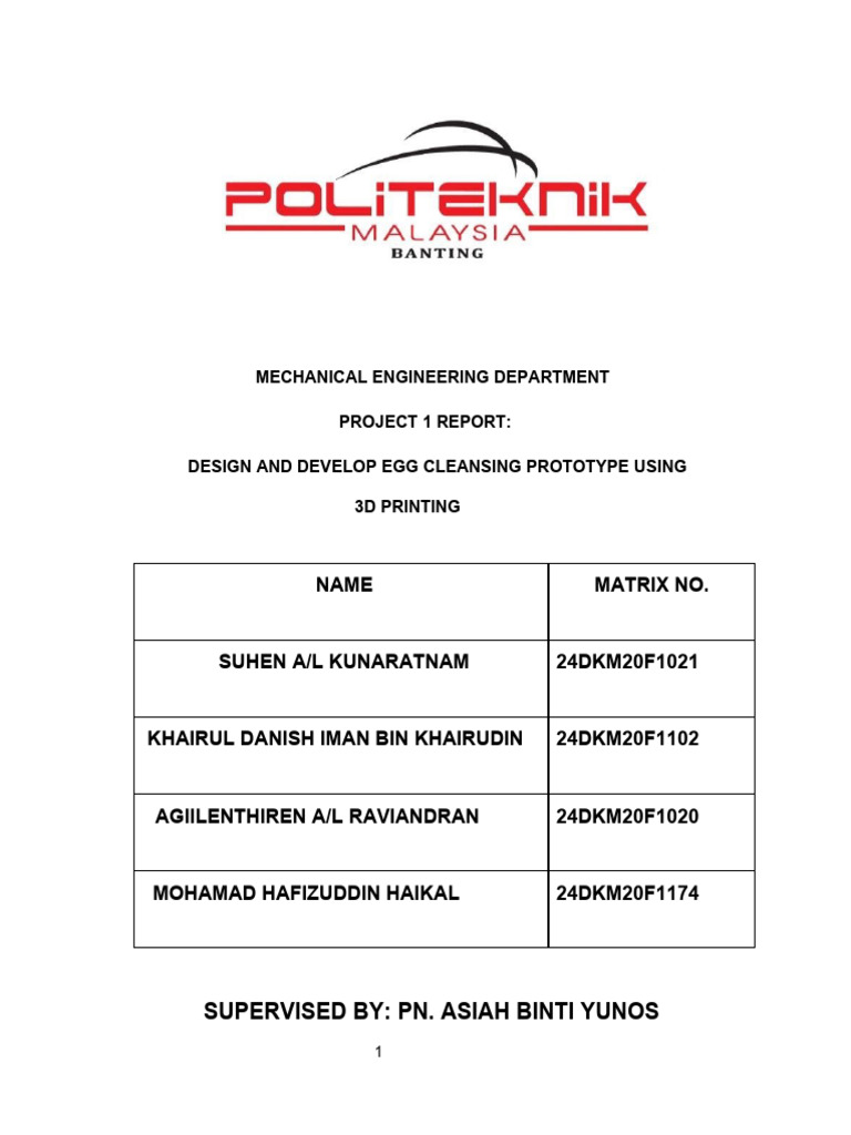 Sample Report Project 1 | PDF | Metals | Washing Machine