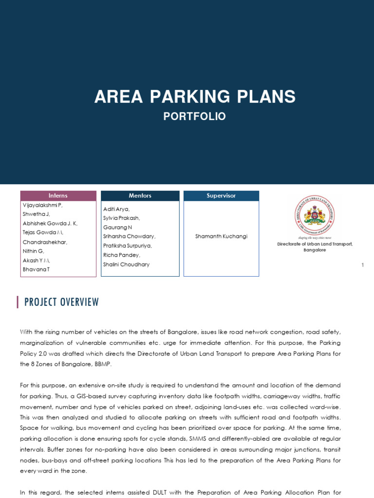 Area Parking Plans Portfolio | PDF | Transport Infrastructure | Road ...