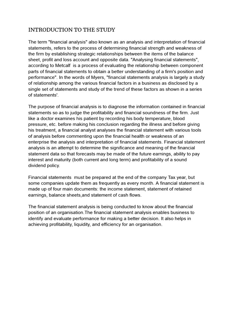 Intoduction of Project Chapter 1 | PDF