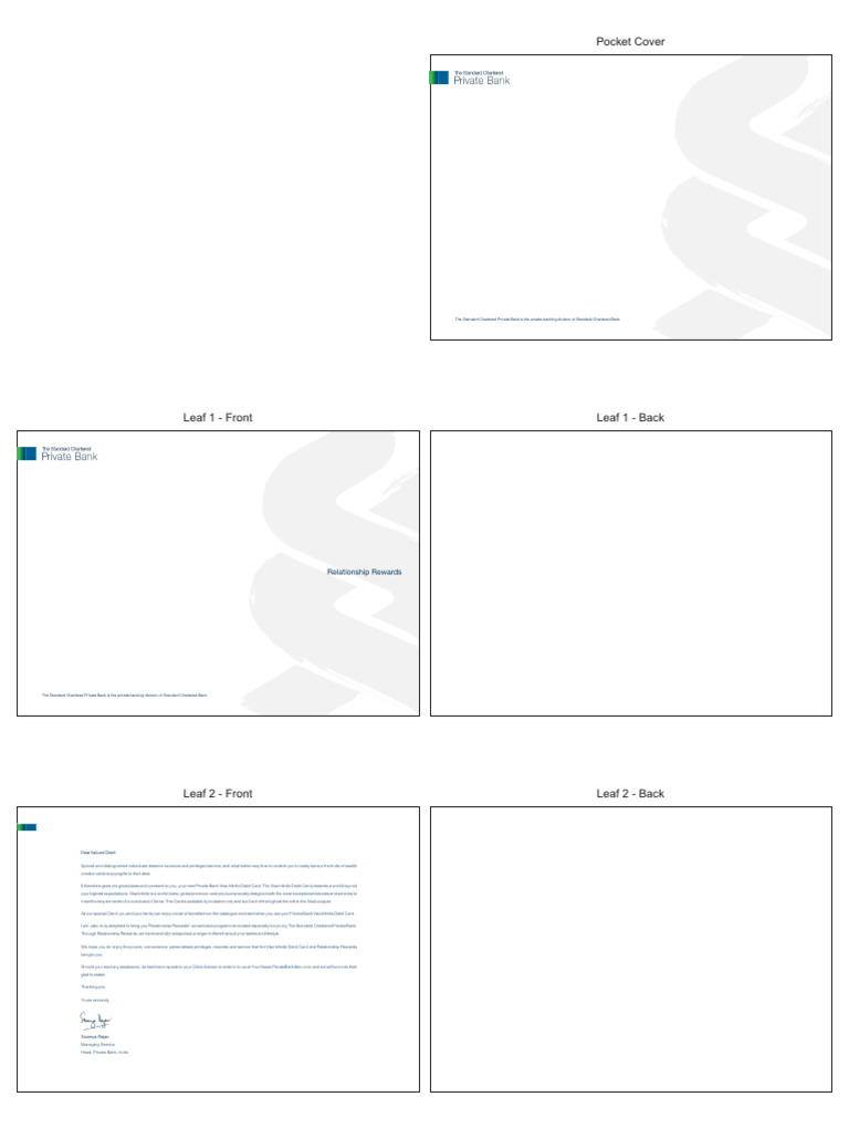 Standard Chartered Brochure | Download Free PDF | Debit Card | Cruise Ship