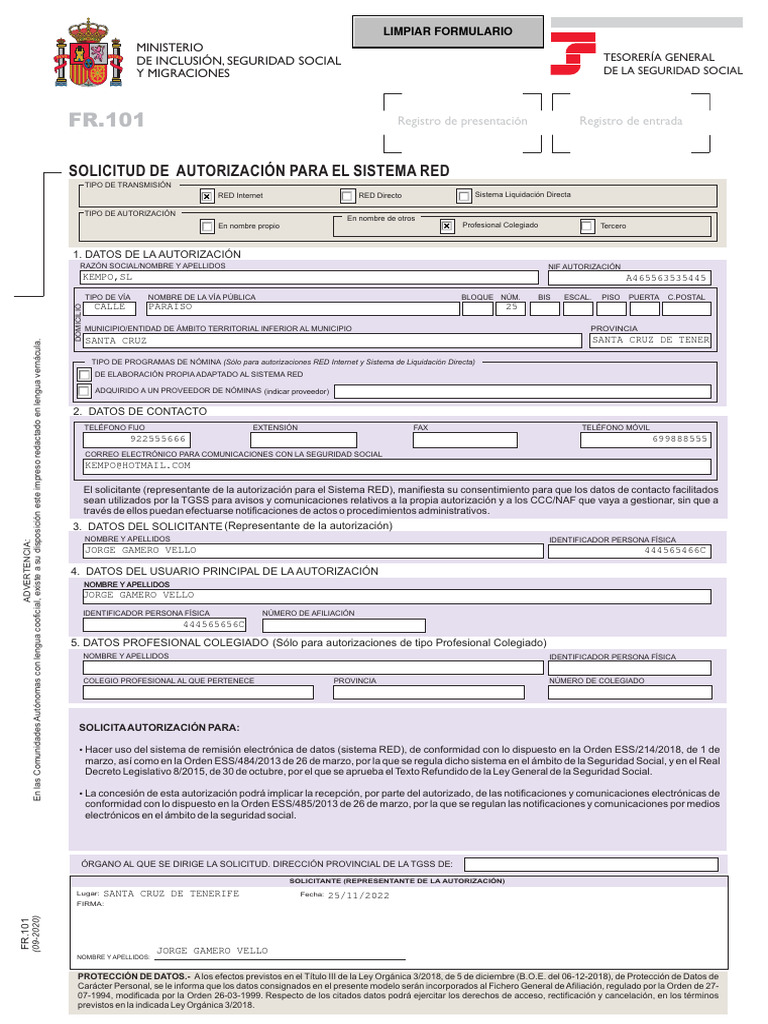 FR 101+editable | PDF