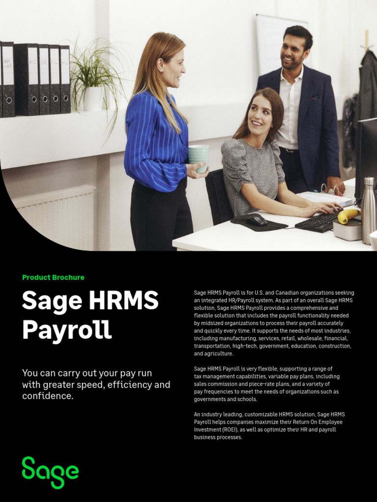 Product Brochure Sage Hrms Payroll | PDF