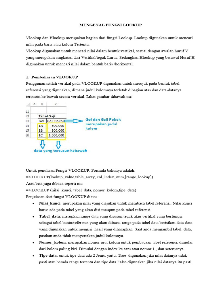 Mengenal Fungsi H Lookup Dan V Lookup | PDF