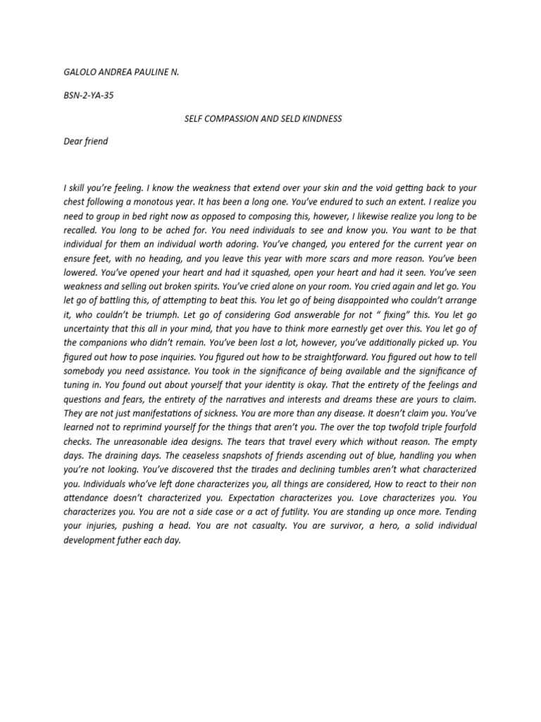 Galolo - Self Compassion & Self Kindness | PDF