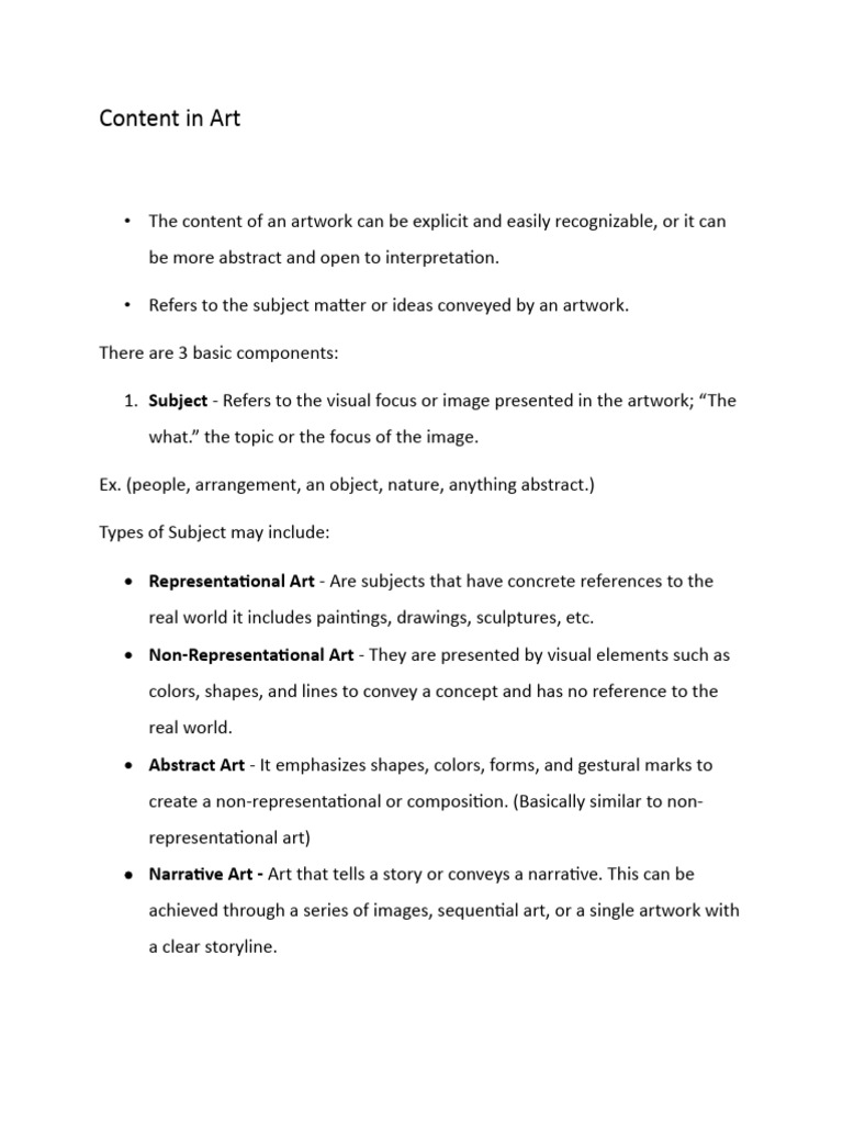 Lesson 5 Art Appreciation | Download Free PDF | Abstract Art | Narrative