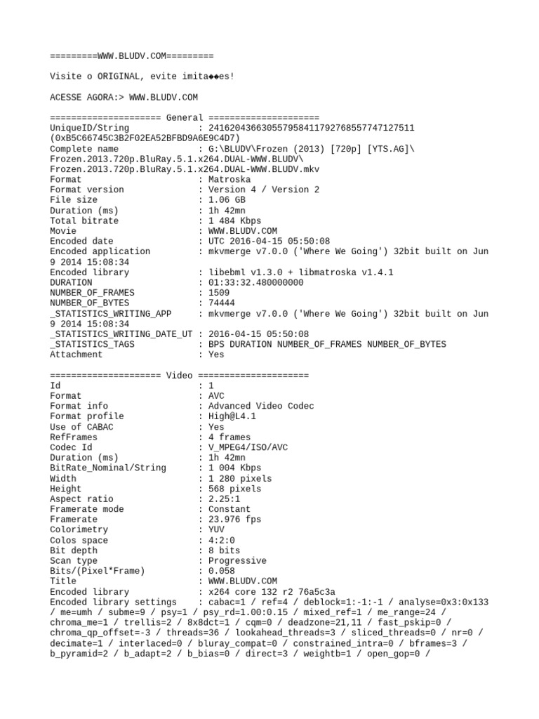 Media Info | PDF | Bit Rate | Codec