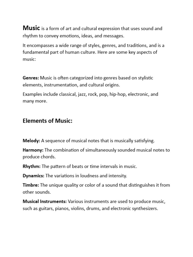 Understanding Music Appreciation | PDF | Musical Compositions ...