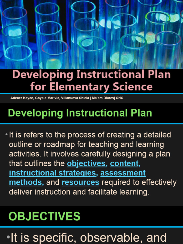 Developing Instructional Plan For Elementary Science | PDF | Learning ...