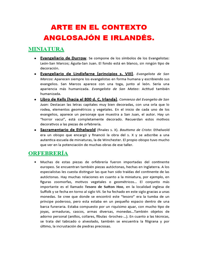 Arte Medieval Anglosajón e Irlandés | PDF | Vikingos