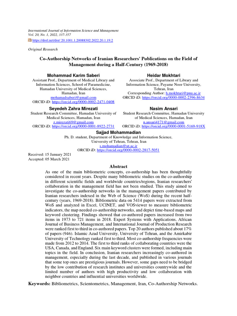 Co-Authorship Vosviewer2 | PDF | Social Network | Science