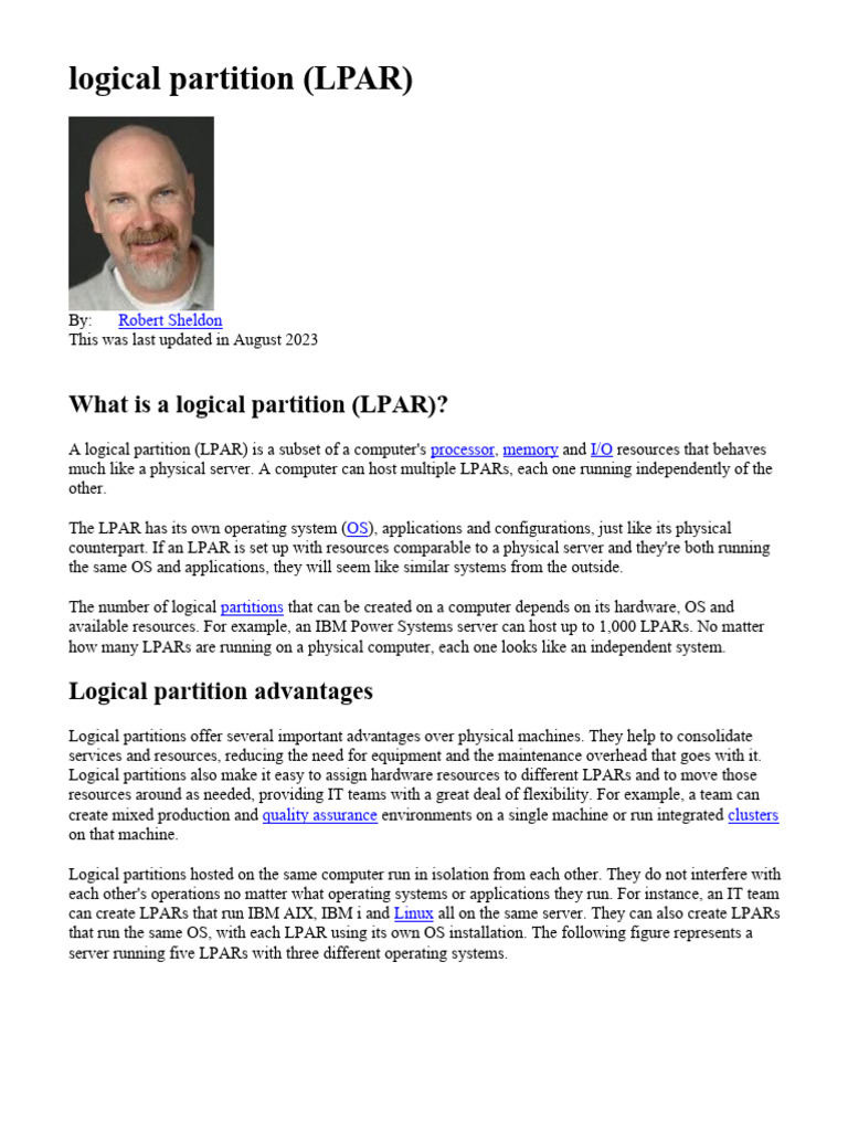 Understanding Logical Partitions (LPAR) | PDF | Virtualization ...
